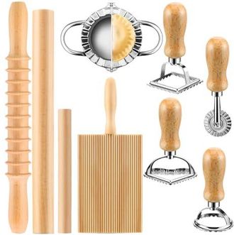 Generico Kit de p&acirc;te, set de planche &agrave; boulettes, moule &agrave; ravioli boulettes p&acirc;tes maker emporte-pi&egrave;ces avec rouleau, ustensiles de four, gadgets de cuisine, po