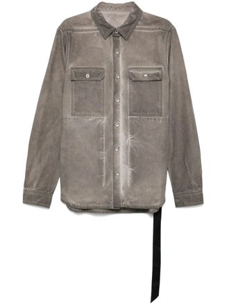 Rick Owens surchemise en coton biologique - Gris