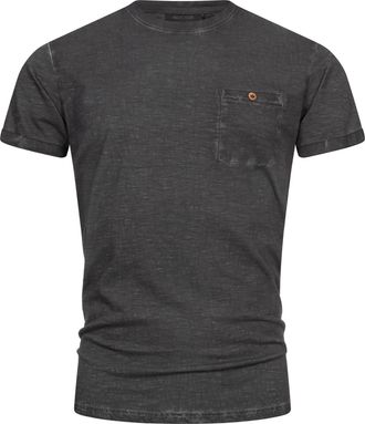 Indicode Herren INKilmon T-Shirt mit Rundhals-Ausschnitt aus 100% Baumwolle | Herrenshirt Sommershirt Black, XL