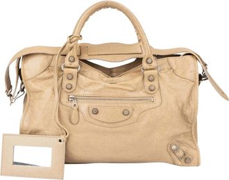Balenciaga Crossbody Bags - Balenciaga Beige Leather City Handbag - Gr. unisize - in Beige - f&uuml;r Damen