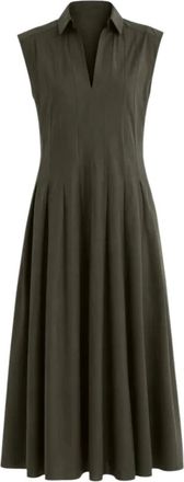 Fay Femme, Robes, Brun, Taille: 42 FR Abito Smanicato Pieghe