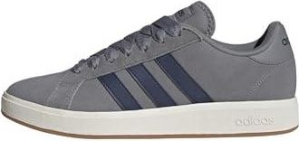 adidas Grand Court Base 00s Shoes Chaussures Homme, Gris Trois Bleu Foncé et Blanc Cassé, 49 1/3 EU