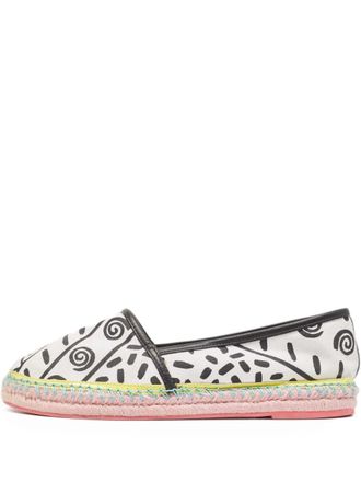 Sophia Webster espadrilles à imprimé graphique - Blanc
