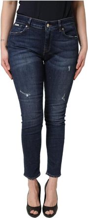 Dolce & Gabbana Femme, Jeans, Bleu, Taille: 42 FR Jean Skinny D&eacute;lav&eacute; et Effet Us&eacute;