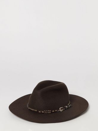 Golden Goose Chapeau de style country en feutre de laine brod&eacute; &agrave; larges bords