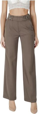 Street One Femme, Pantalons, Brun, Taille: 34 FR L32 Pantalon marron avec fermeture éclair et poches