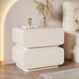 Generic Nachttisch aus Leder, moderner Nachttisch mit 2 Schubladen, luxuri&ouml;se Schlafzimmerm&ouml;bel, Sofa-Beistelltisch, moderner Nachttisch for Schlafzimmer, Woh