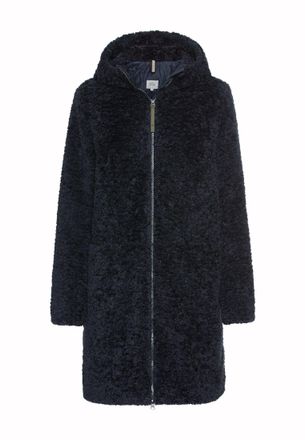 Camel Active Damen Teddy Mantel mit Kapuze Navy, womenswear-42
