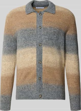 Manuel Ritz Strickjacke mit Umlegekragen und Knopfleiste