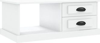 vidaXL Table basse,Table de Salon blanc 90x50x35 cm bois ding&eacute;nierie Vidaxl