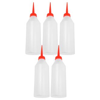 OSALADI 5 St&uuml;ck Teiliges Nadelspitzen Pe-spritzflaschen mit Langer Spitze f&uuml;r Pr&auml;zises Schmieren von N&auml;hmaschinen Flexibel Auslaufsicher Einfach Nachf&uuml;llbar f