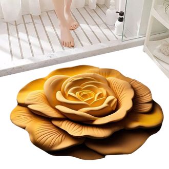 Generico Duschmatte aus Boden, schnell trocknend, 40 x 40 cm, waschbar, Blumenmuster, für Badezimmer