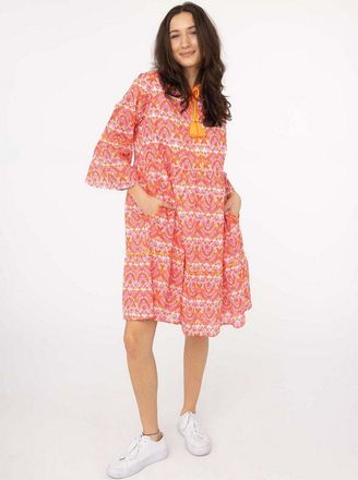 Zwillingsherz Sommerkleid Joyful mit Tasseln, Trompeten Ärmeln und Eingriffstaschen