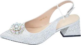 Generic Ensemble de chaussures et sacs italiens pour femme pour fête dans des chaussures de fête et des sacs à assortir, Une paire de chaussures argentées, 40