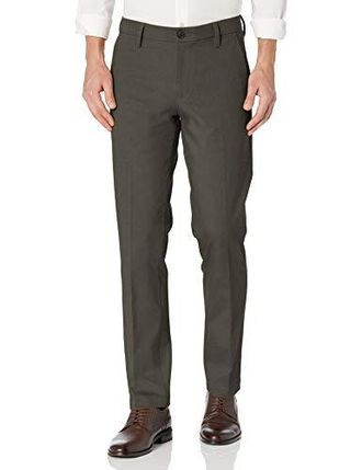 Dockers Straight Fit Workday Khaki Smart 360 Flex Pants (Regular and Big & Tall) Pantalon décontracté, Gris, 36W x 30L Homme