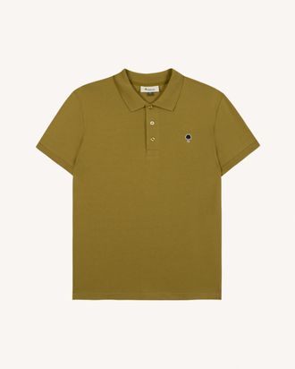 Faguo Polo kaki fonc&eacute; coton - LUMIGNY