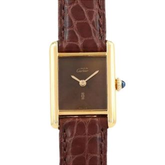 Cartier Pre-owned Must Tank Manual Wind - Femme - Pre-owned - Brun - Taille: ONE Size