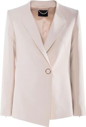 Nenette Femme, Vestes, Beige, Taille: 42 FR Veste Tailleur Asym&eacute;trique