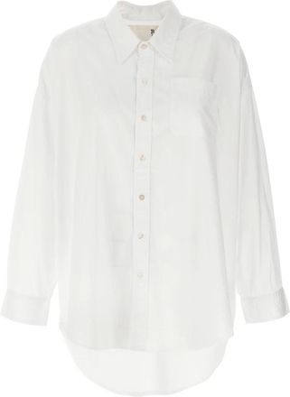 R13 Femme, Blouses et Chemises, Blanc, Taille: 36 FR Drop Neck Oxford Shirt