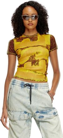 Diesel T-ELE-Long-P5 Maglietta_Shirt_Gr&uuml;n_XL