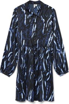 Vero Moda Vero Moda Short Dress Vmferna L/S Robe Courte WVN Btq GA, Surf The Web, XL Femmes