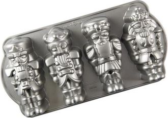 Nordic Ware Backform Nutcracker Cakelet Pan Aluminium Grau, 35,6cm x 17,5cm, NW 92977