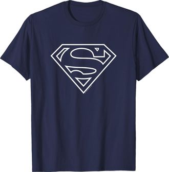 DC Comics Superman Navy & White Shield T Shirt T-Shirt