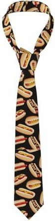 Generic Cravate DAffaires Hot-Dogs Fun Food Tendance Tie &Eacute;l&eacute;gant Cravates Homme Pour Affaires L&Eacute;cole Mariage