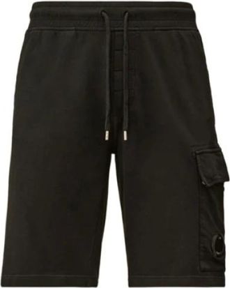 C.P. Company C.p. Company, Homme, Shorts, Noir, Taille: XL Light Fleece Cargo Lens Sweatshorts