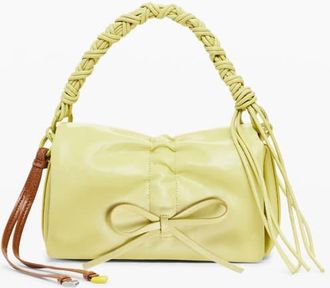 Desigual Kleine, gl&auml;nzende Tasche in Gr&uuml;n mit Schleifendetail