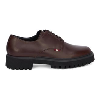 Bally Chaussure en cuir &agrave; lacets - Homme - Chaussures - Rouge - Taille: 42 1/2 EU