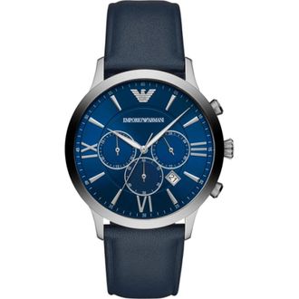 Emporio Armani Edelstahl Quarz Herrenuhr Grau - - Accessories - Herren - Grau - ONE SIZE