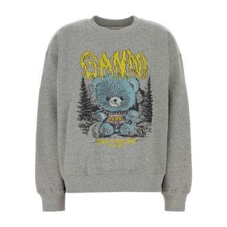Ganni Femme, Sweatshirts et sweats &agrave; capuche, Gris, Taille: 36 FR SweaT-shirts