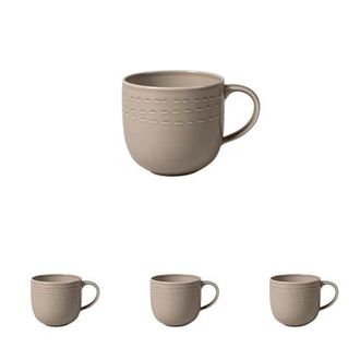Villeroy & Boch its my moment Tasse, 500 ml, Premium Porzellan, Braun, 1 St&uuml;ck (4er Pack)