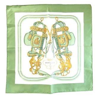 Herm&egrave;s Pre-owned Handkerchief - Femme - Pre-owned - Vert - Taille: ONE Size