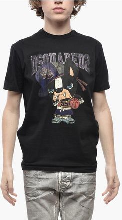 Dsquared2 Cotton Crewneck T-Shirt BULLDOG GAME size Xxl