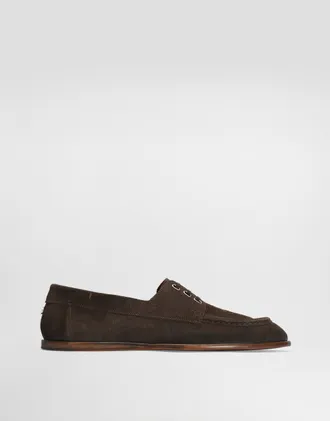 Dolce & Gabbana Derby-schuhe Aus Spaltleder - Mann Schn&uuml;rschuhe Braun 44.5