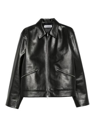 Jil Sander Lederjacke - Schwarz