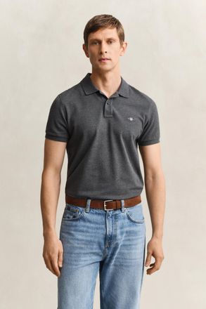 GANT Herren Slim Fit Poloshirt (XXXL) ANTRACIT MELANGE