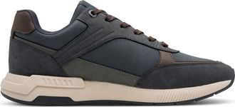 s.Oliver Herren Sneaker flach mit Schnürsenkeln Vegan, Blau (Navy Comb.), 43 EU