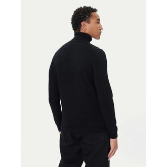 Karl Lagerfeld Homme, Pulls, Noir, Taille: XL Pull &agrave; Col Roul&eacute; avec &Eacute;pinglette Monogramme