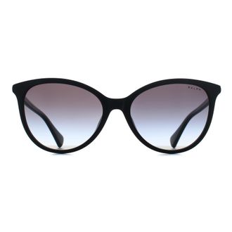 Ralph Lauren RA5339U 50018G gl&auml;nzende schwarze Sonnenbrille mit grauem Farbverlauf