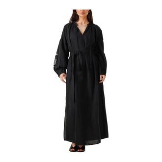 Notre-V nv-freda Maxikleid - - Dresses - Damen - Schwarzk - XS