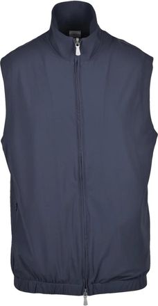 Eleventy Homme, Vestes, Bleu, Taille: XL Gilet Stretch Tessuto