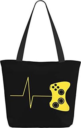 AOOEDM Heartbeat Of Gamer Ladies Shopping Bag 13x11x7in.Le cadeau parfait pour la Saint-Valentin.Cest de la Saint-Valentin pour maman, fille, &eacute;pouse, etc