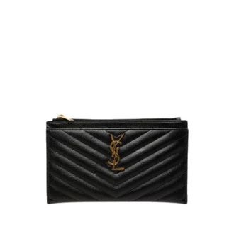 Saint Laurent Pre-owned Gesteppte Leder Clutch - - Pre-owned - Damen - Schwarzk - ONE SIZE