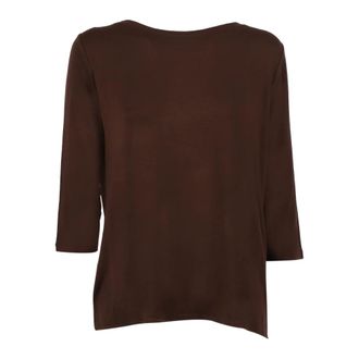 Majestic Filatures Round-Neck Strickwaren - - Knitwear - Damen - Braun - XL