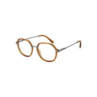 Guess Homme, Accessoires, Orange, Taille: ONE Size Montures Optiques Rondes Orange avec Verres de Démonstration