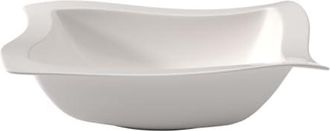 Villeroy & Boch bol NewWave, pour salade et accompagnements, forme carrée, porcelaine premium, compatible lave-vaisselle et micro-onde, blanc, 33 cm