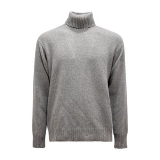 Amaranto Dolcevita Pullover aus Wolle/Kaschmir mit Destroyed-Effekt - - Knitwear - Herren - Grau - L